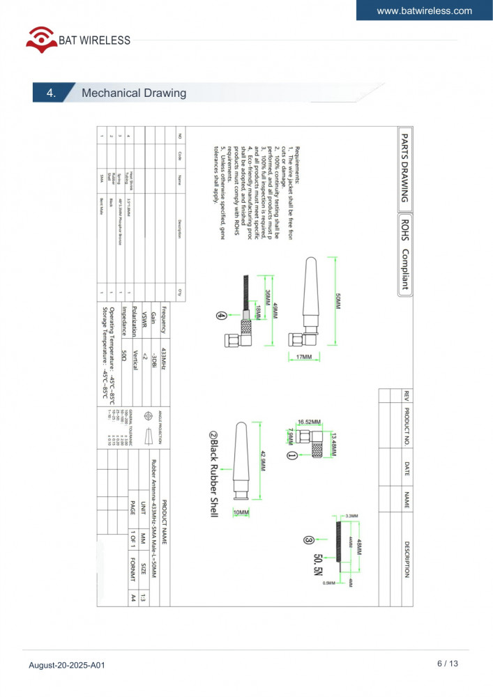 BW433JWX50-10WJ datasheet page 6