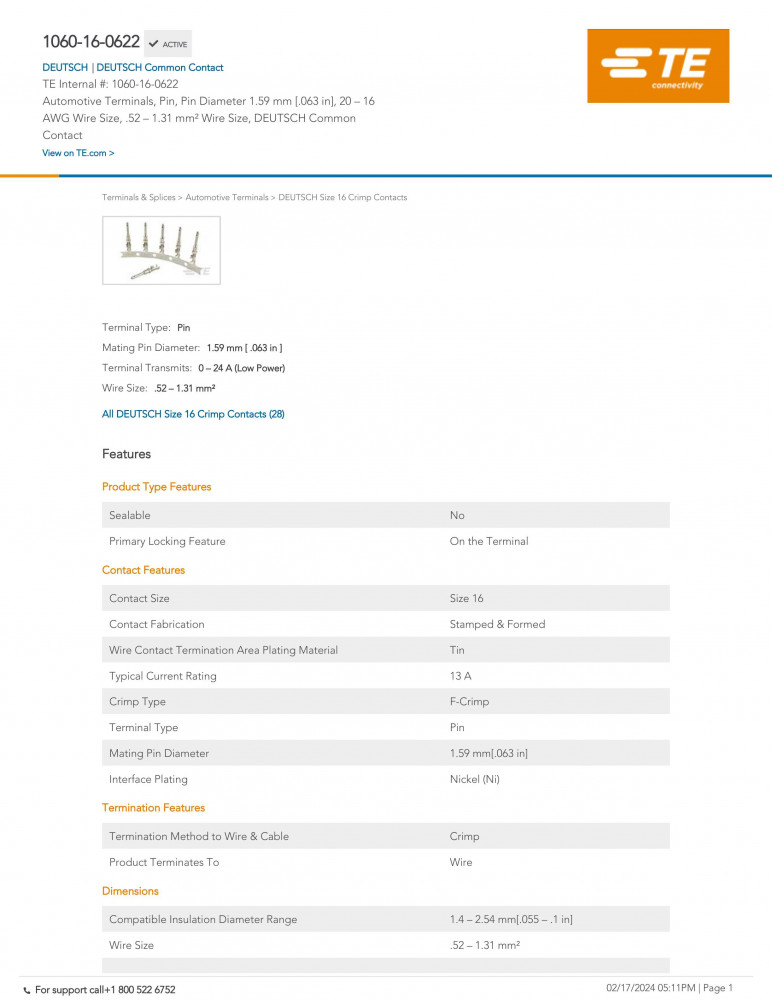 1060-16-0622 technical document page 1