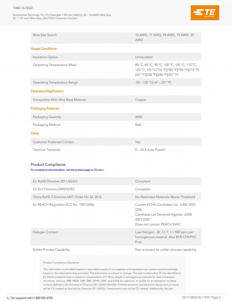 1060-16-0622 technical document page 2