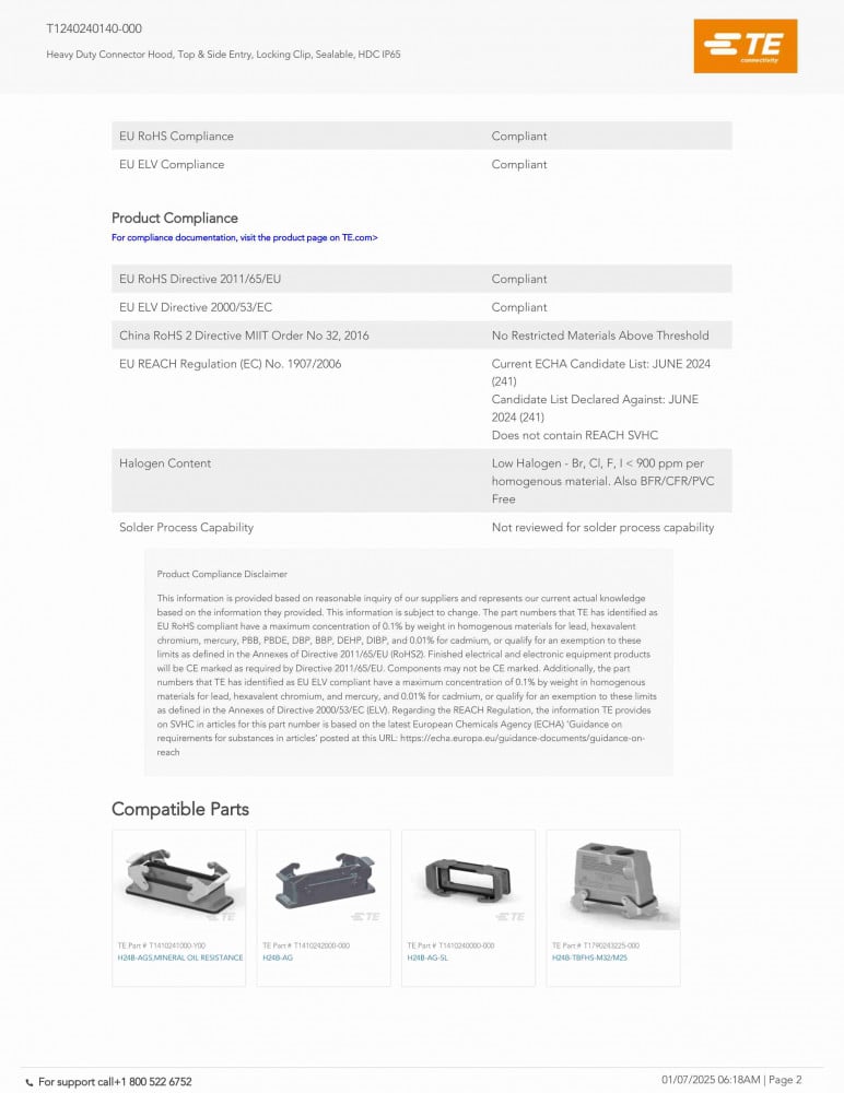 T1240240140-000 technical document page 2