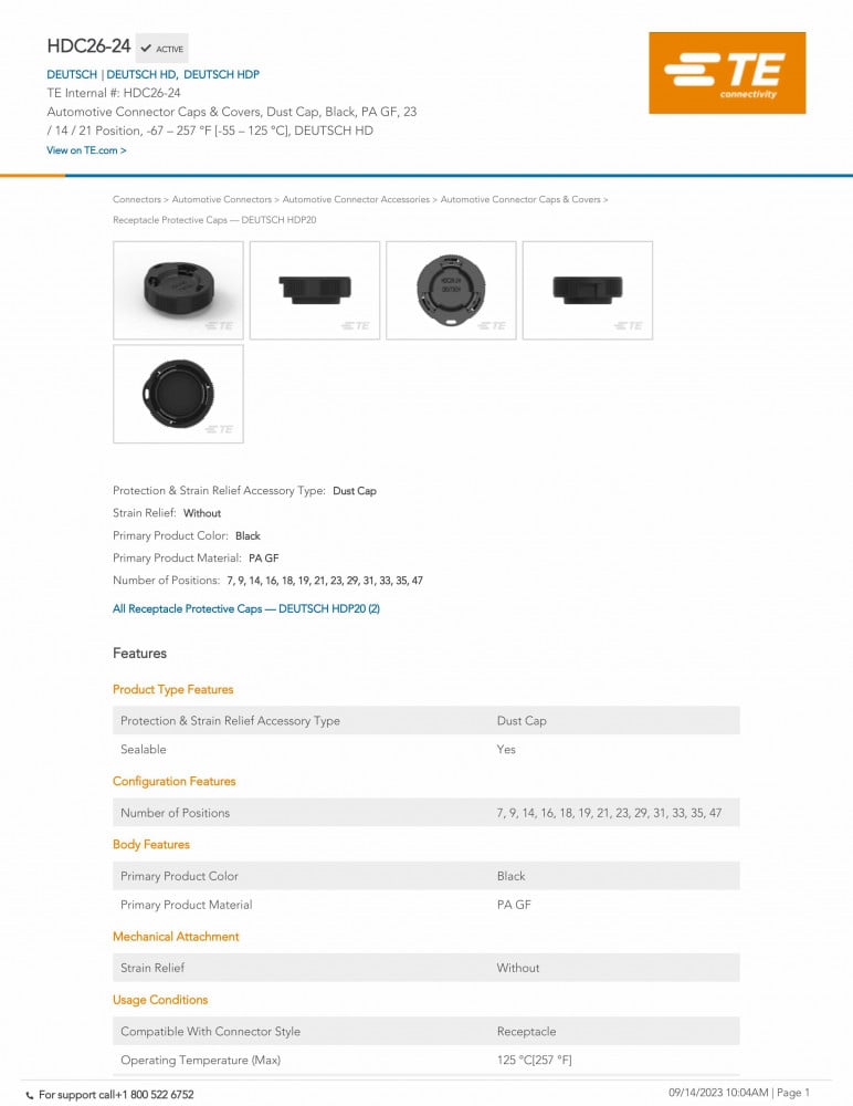 HDC26-24 technical document page 1