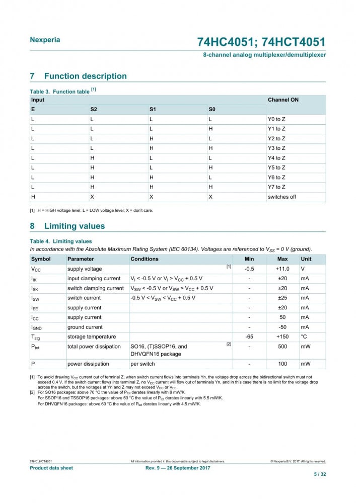 74HCT4051D,112 datasheet page 5