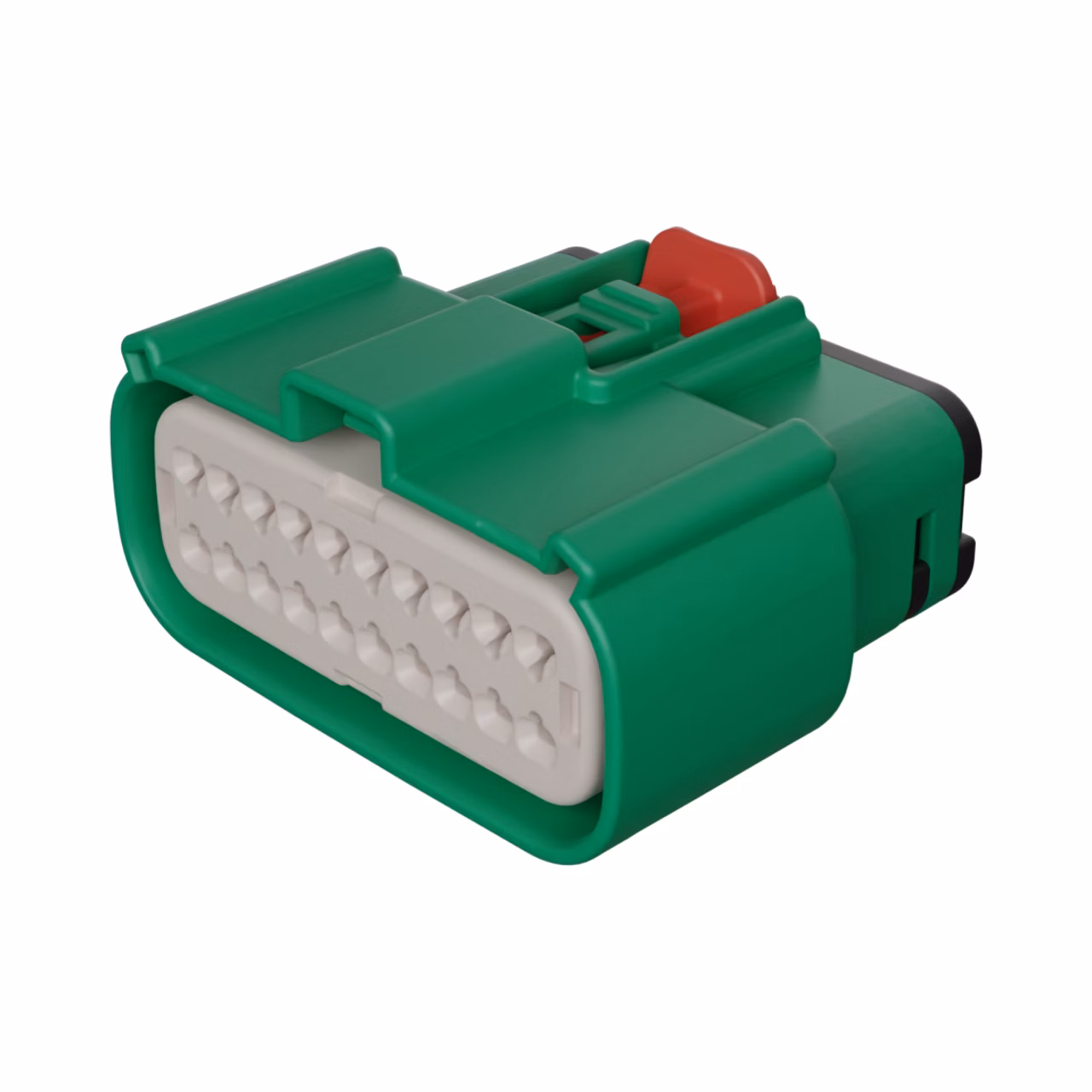 MX150 Mat-Sealed Female Connector Assembly, Dual Row, 20 Circuits, Keying Option D, with Connector Position Assurance, Green; For USCAR Compliance, Use Alternate Part Number: 334722063 for sale