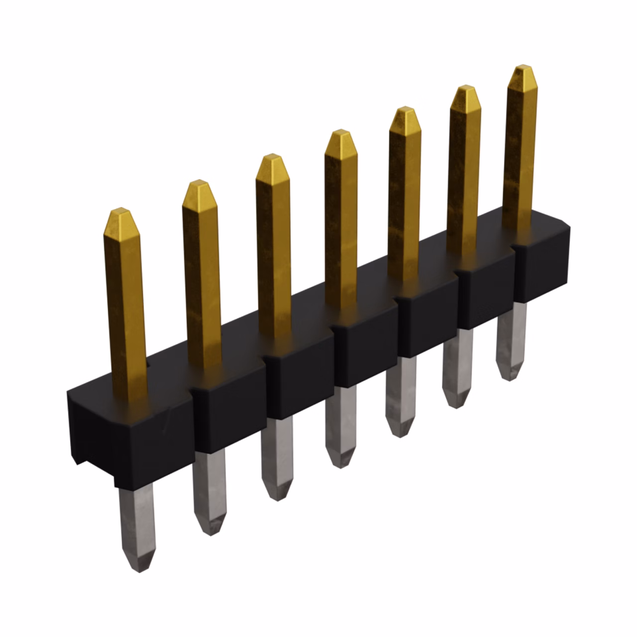 2.00mm Pitch Milli-Grid Header, Vertical, Through Hole, Breakaway, 7 Circuits, 0.50µm Gold (Au) Plating, Mating Pin Length 4.00mm, Tail Length 2.70mm, Lead-Free for sale