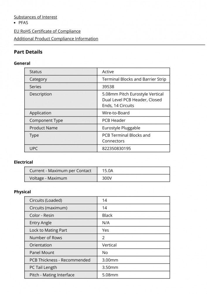 MOLEX 395383014 drawing, page 2