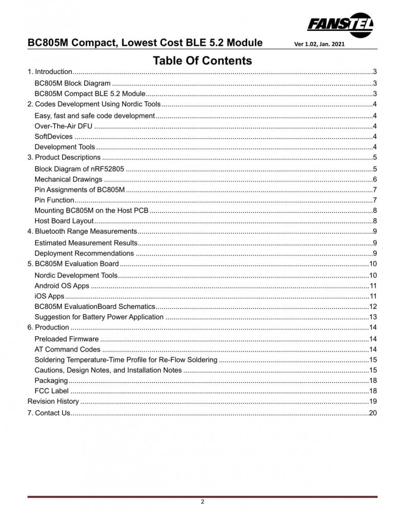 BC805M technical document page 2