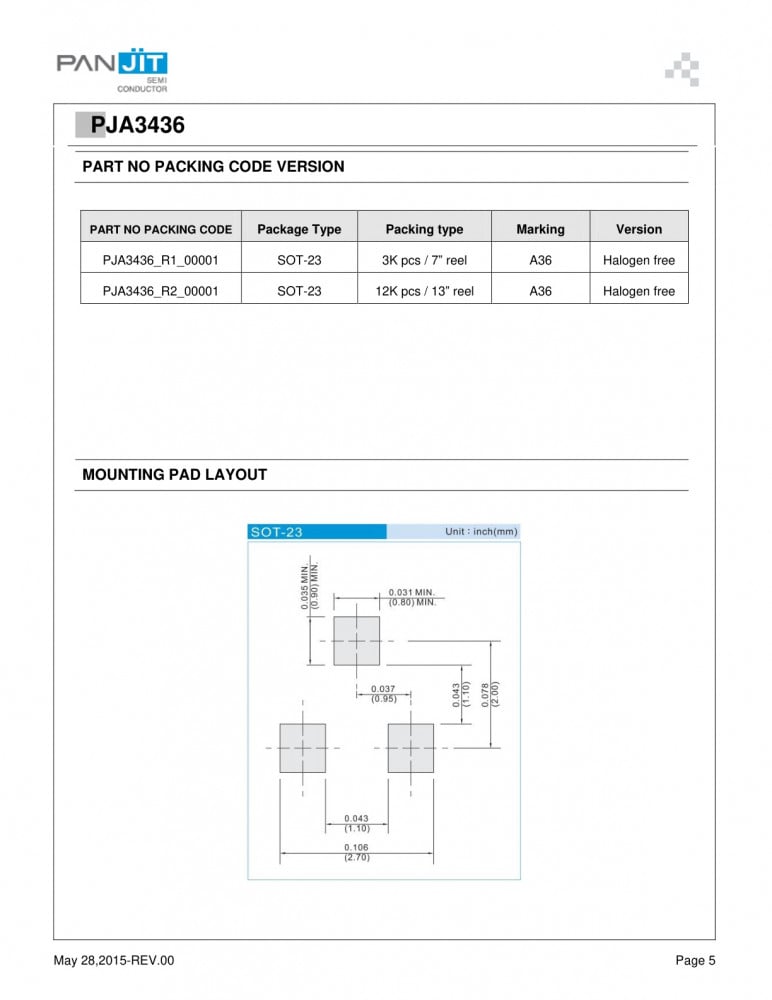 PJA3436 datasheet page 5