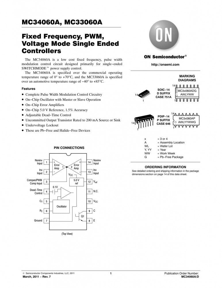 MC34060A datasheet page 1
