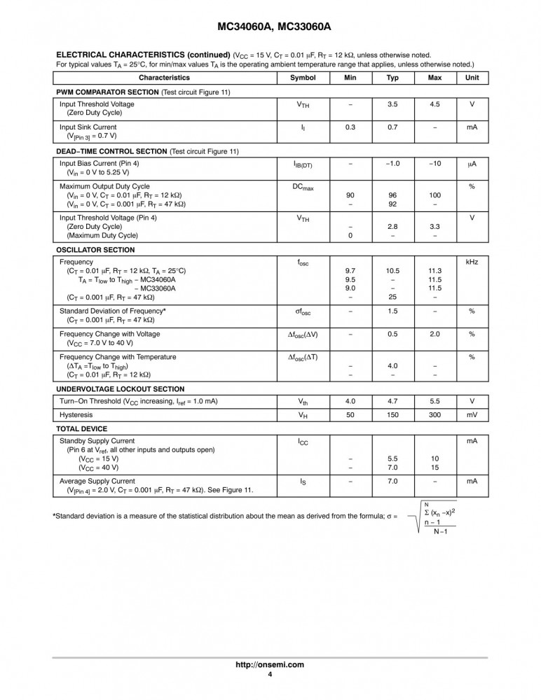 MC34060A datasheet page 4