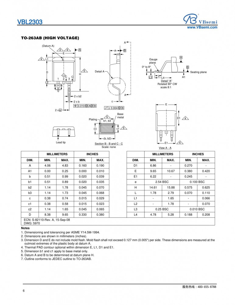 VBL2303 datasheet page 6