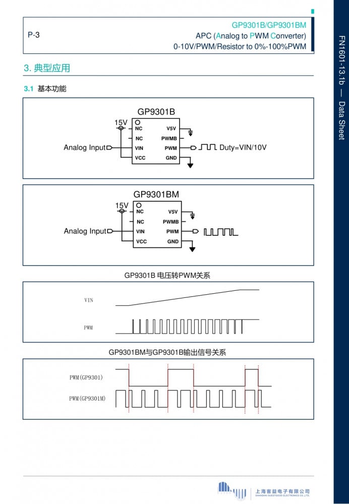 GP9301B datasheet page 3