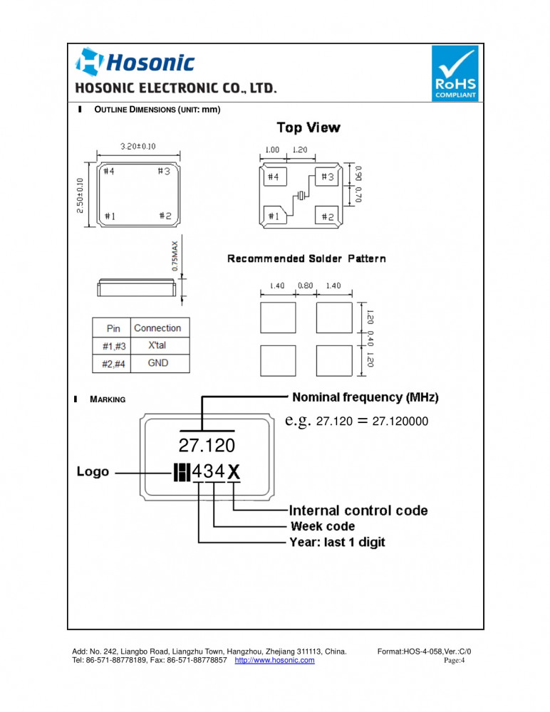HOSONIC E3SB27E0X0002E specification page 4