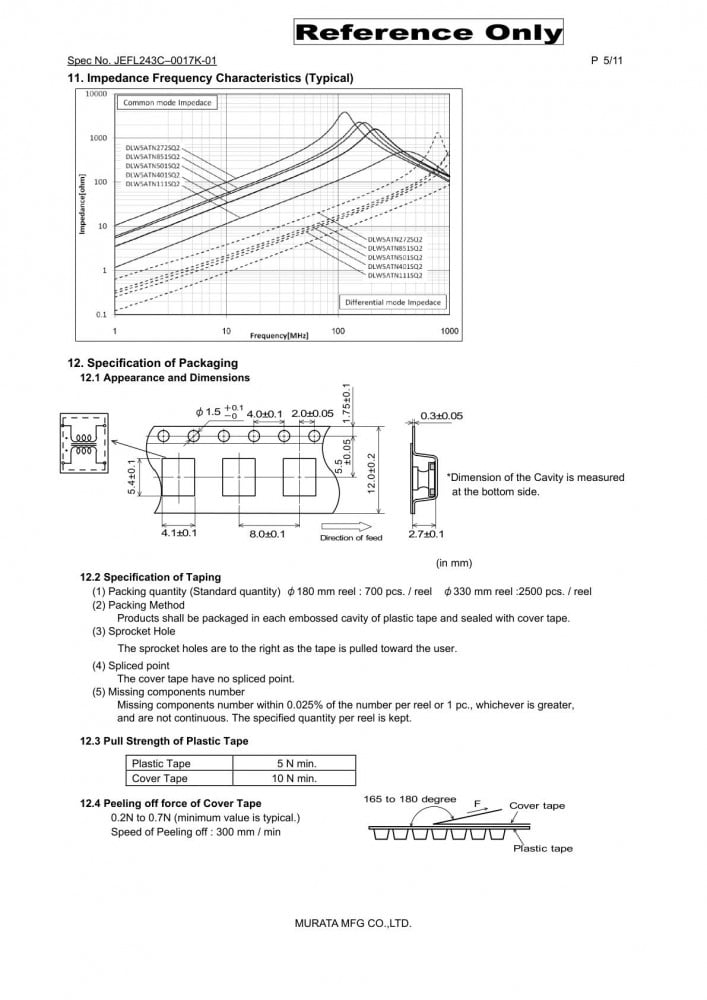 DLW5ATN272SQ2L specification page 5