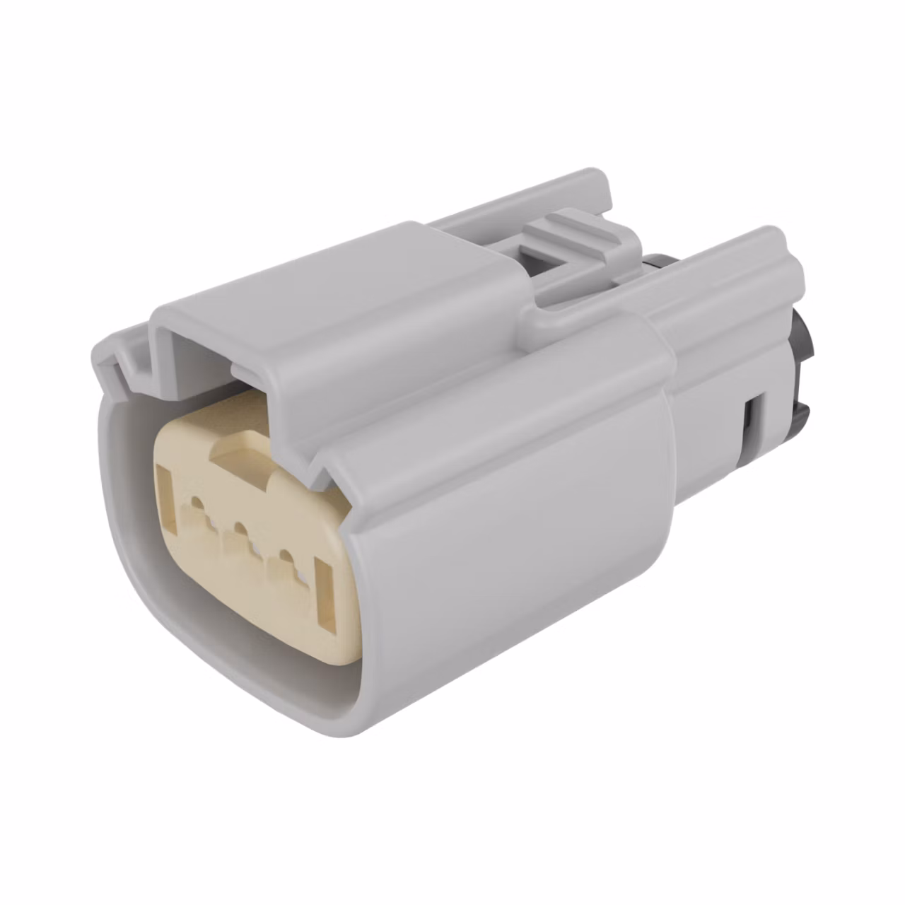 MX150 Mat-Sealed Female Connector Assembly, Single Row, 3 Circuits, Keying Option D, Stone Gray for sale