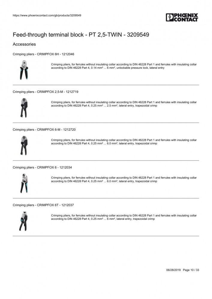 PT 2,5-TWIN technical document page 10