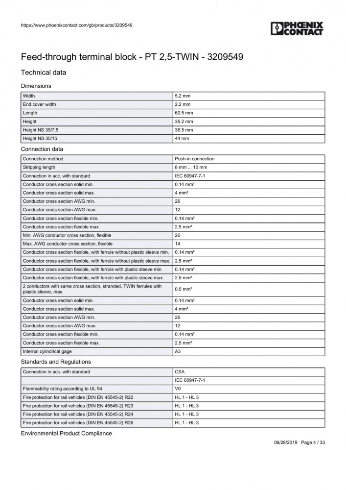 PT 2,5-TWIN technical document page 4