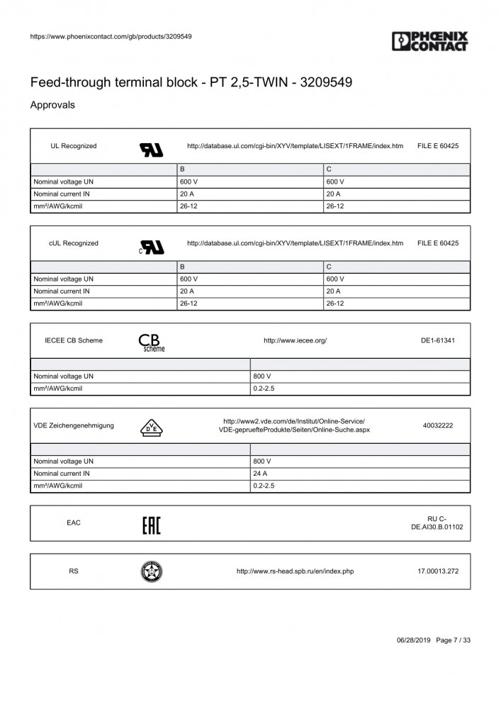 PT 2,5-TWIN technical document page 7