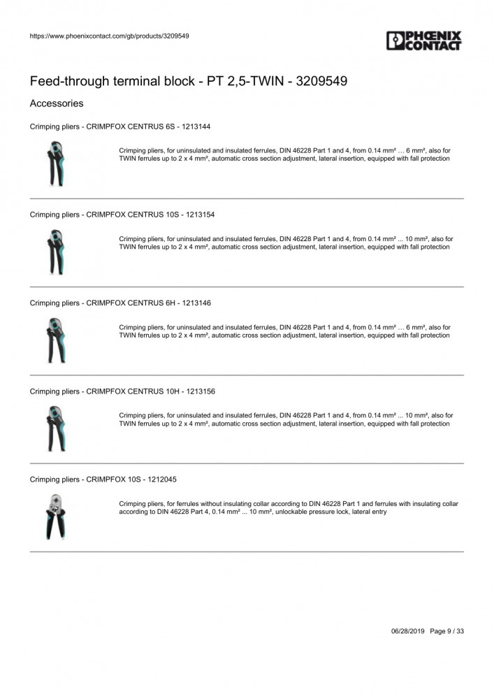 PT 2,5-TWIN technical document page 9