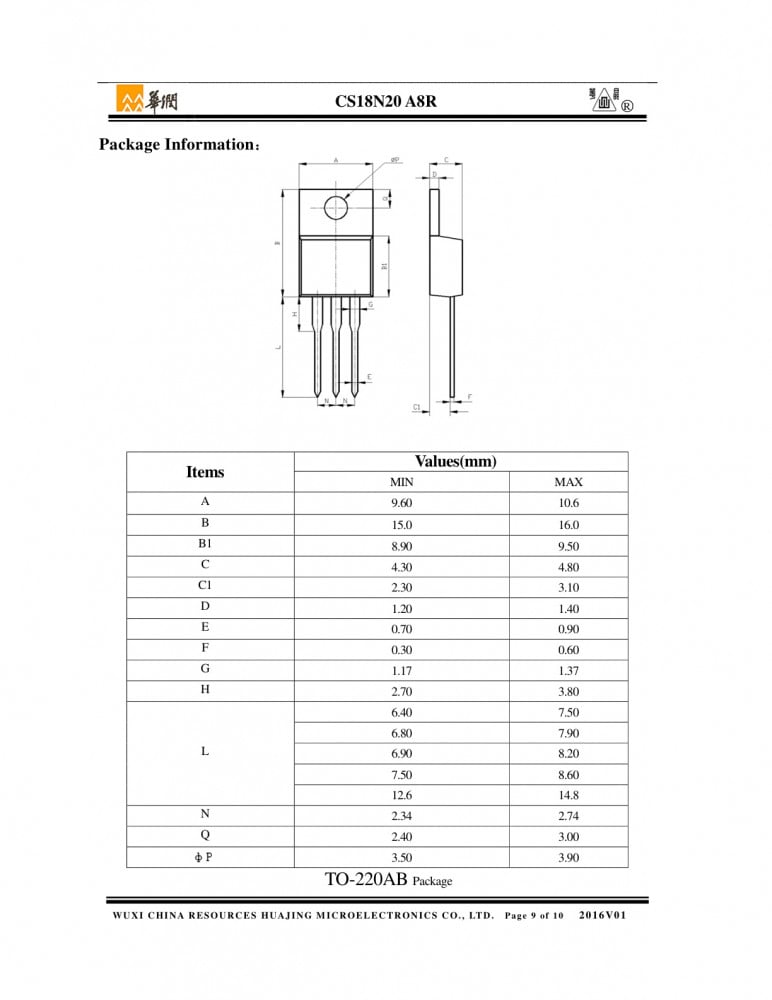 CS18N20A8R datasheet page 9