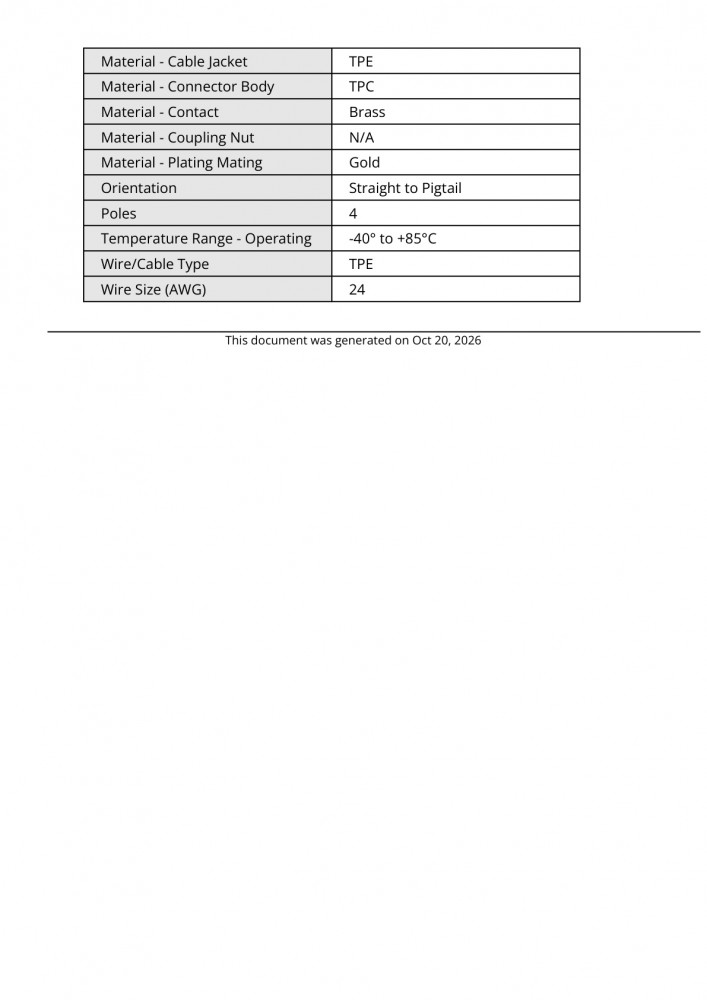Molex Ultra-Lock M12 product specification, page 3