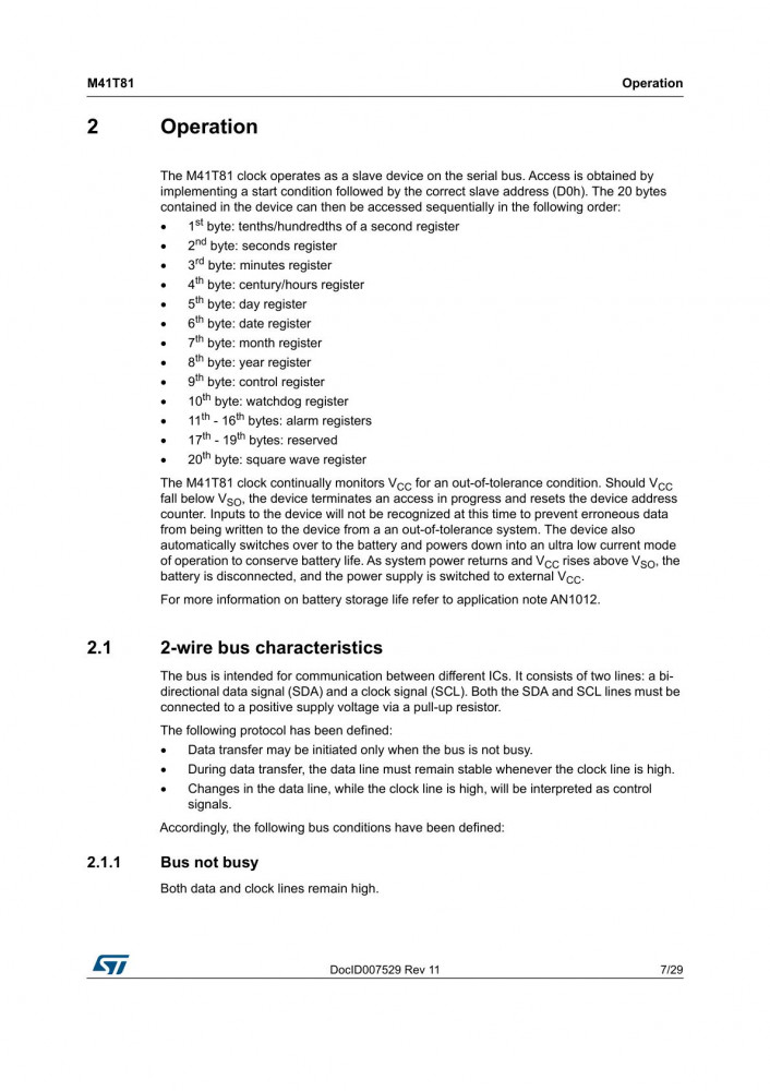 M41T81M6F datasheet page 7