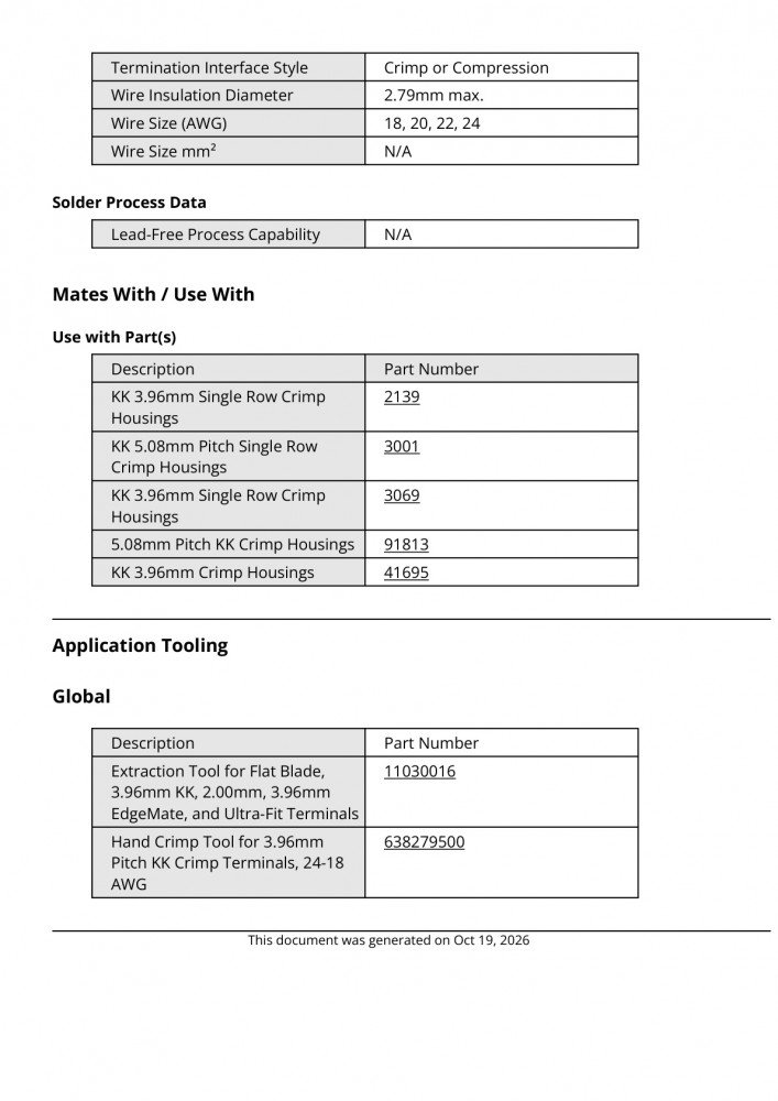 KK 396 product specification page 3