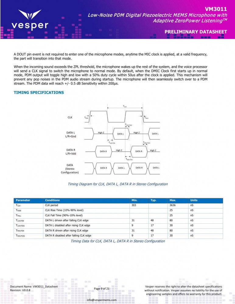 VM3011 technical document page 9