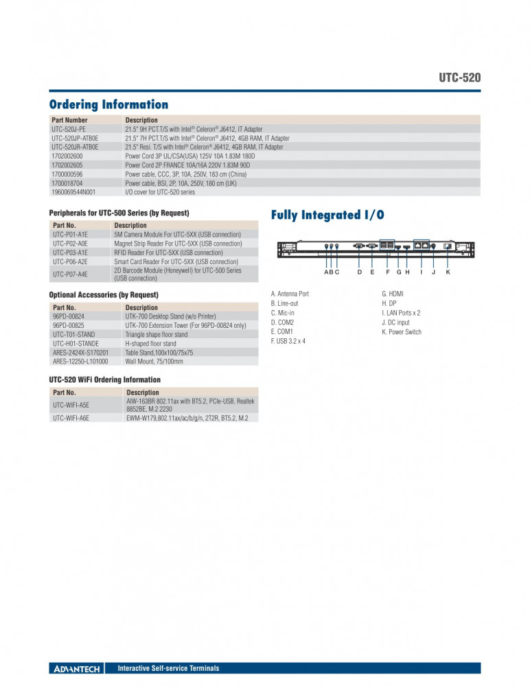 UTC-520J technical document page 3