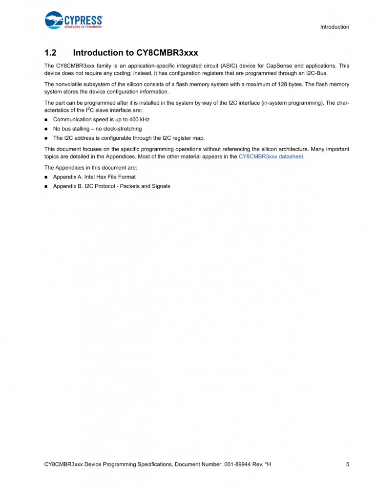 CY8CMBR3xxx programming specification page 6