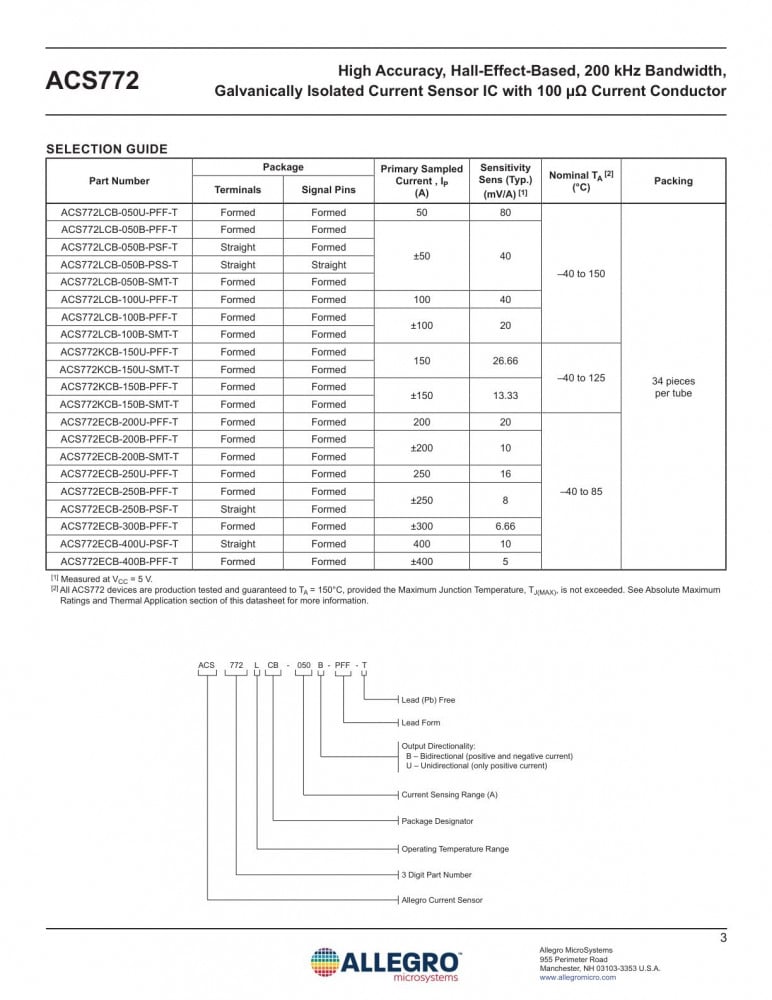ACS772 datasheet page 3