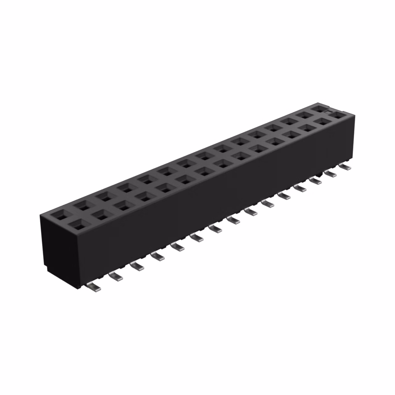 Milli-Grid Receptacle, Surface Mount, Vertical, Top Entry, with Plastic Pegs, with Cap, Tube, 2.50µm Tin (Sn) Plating, 30 Circuits, Lead-Free