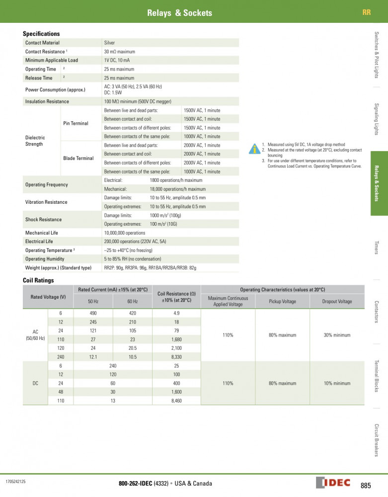 IDEC RR Series documentation page 3