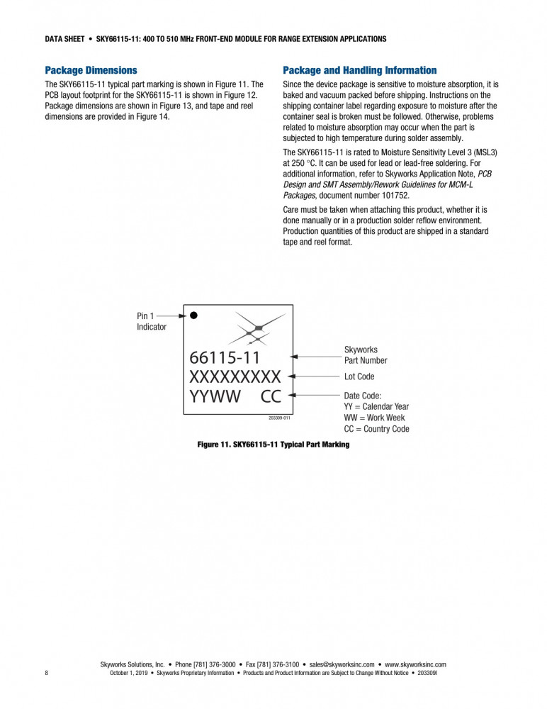 SKY66115-11 datasheet page 8