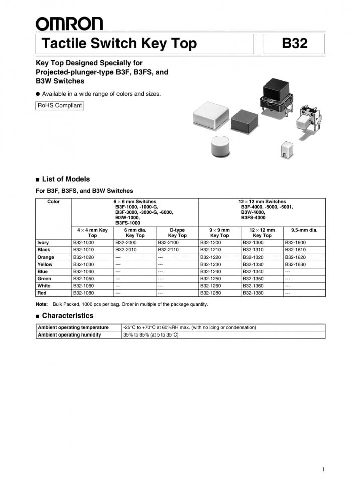 OMRON B32-1080 technical document page 1