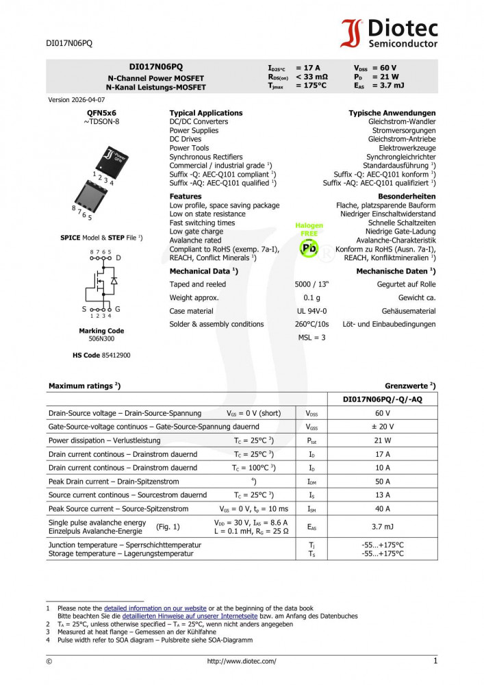 DI017N06PQ-AQ datasheet page 1