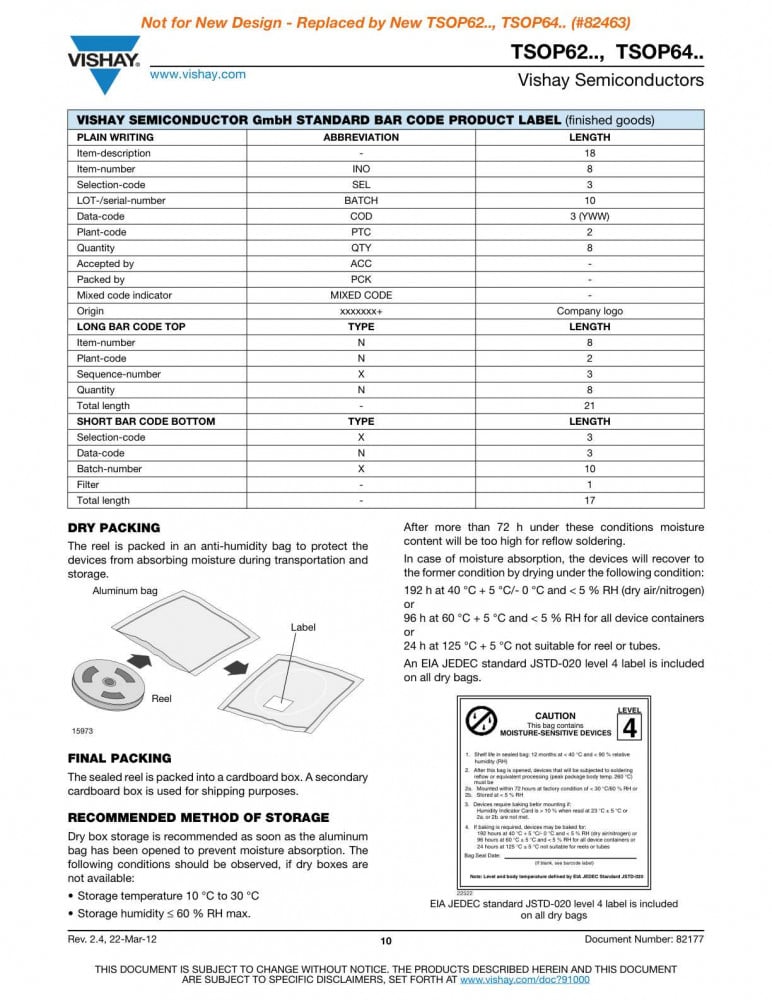 TSOP6237TR datasheet page 10