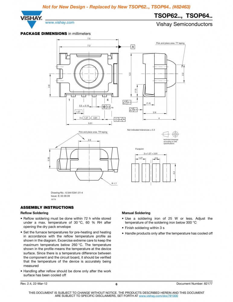 TSOP6237TR datasheet page 6