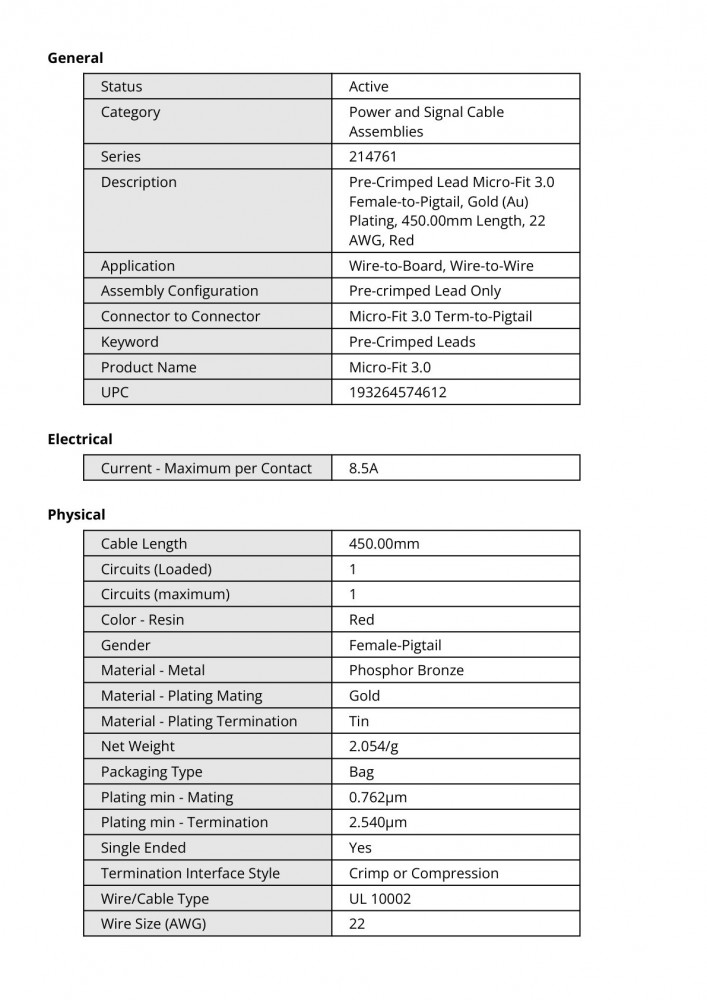 MOLEX 2147612205 technical drawing, page 2