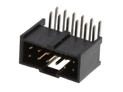 C-Grid III PCB Header, 2.54mm Pitch, Through Hole, Dual Row, Right-Angle, Shrouded, 2.90mm Tail Length, 40 Circuits, 0.76µm Gold (Au) Plating