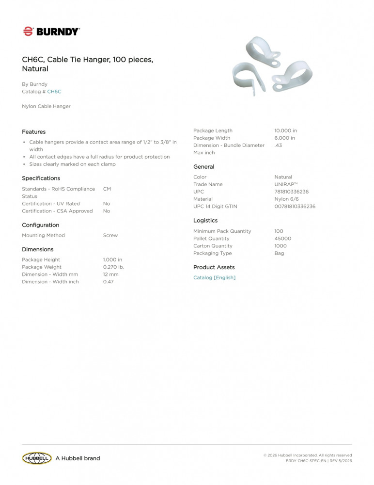 CH6C product technical document preview