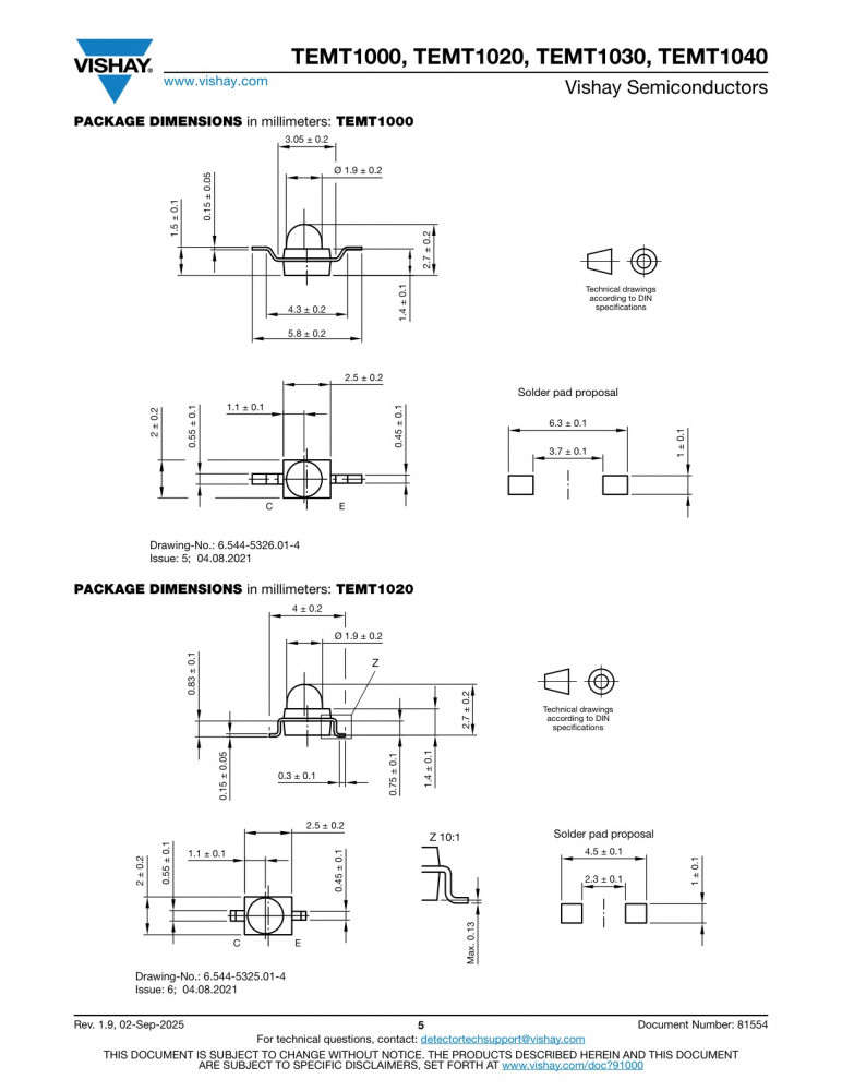 TEMT1020 datasheet page 5