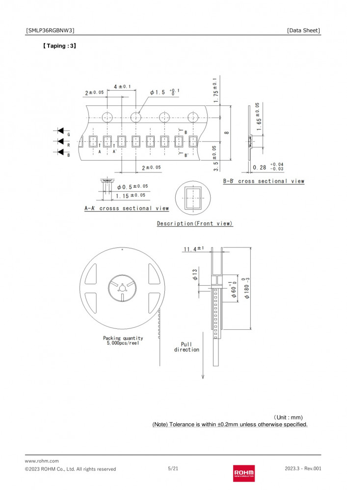 SMLP36RGBNW3 technical document page 5