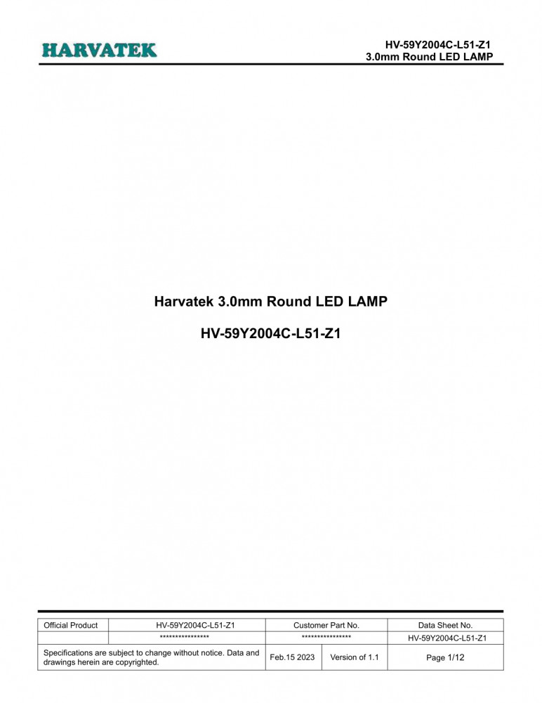 HV-59Y2004C-L51-Z1 datasheet page 1