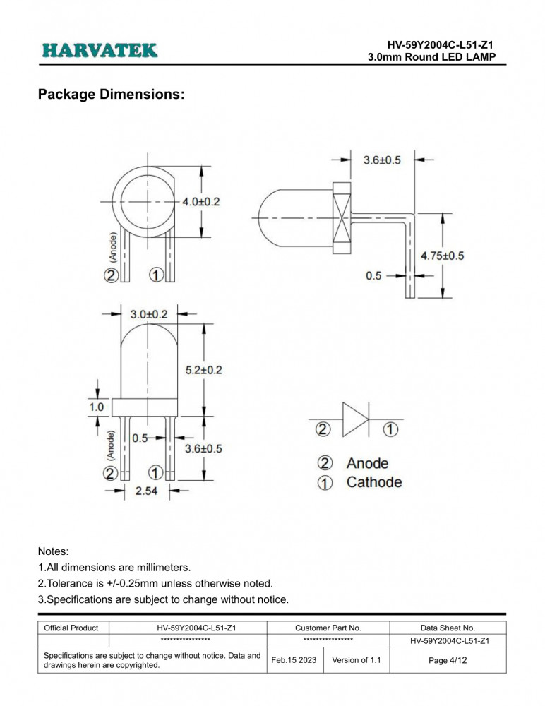 HV-59Y2004C-L51-Z1 datasheet page 4