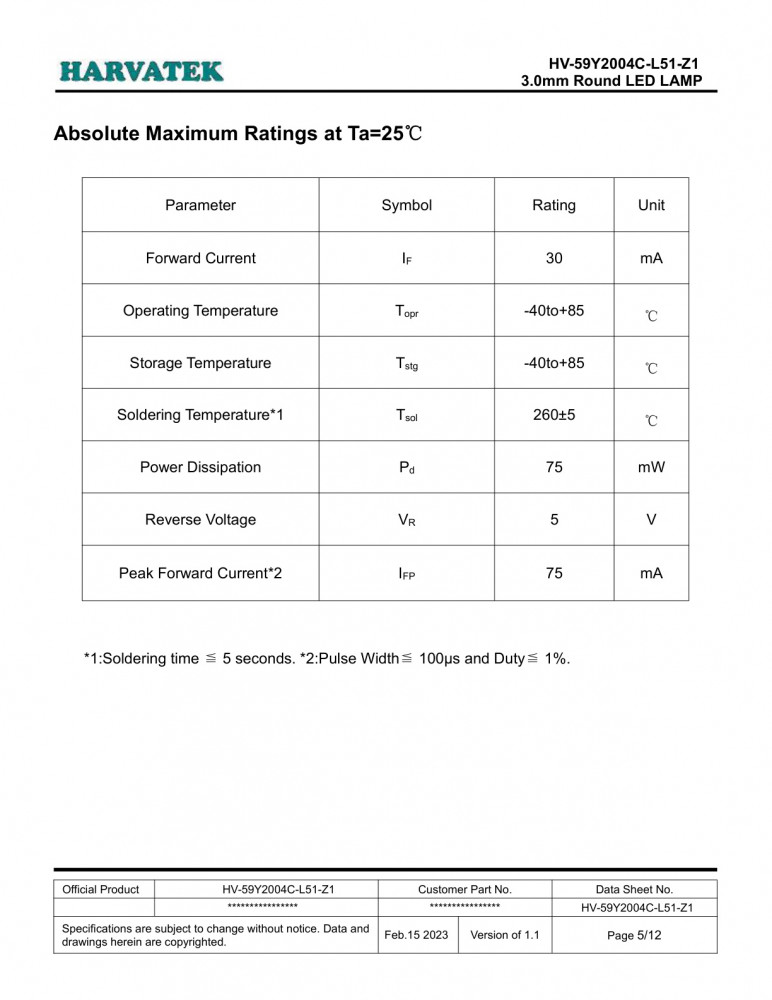 HV-59Y2004C-L51-Z1 datasheet page 5