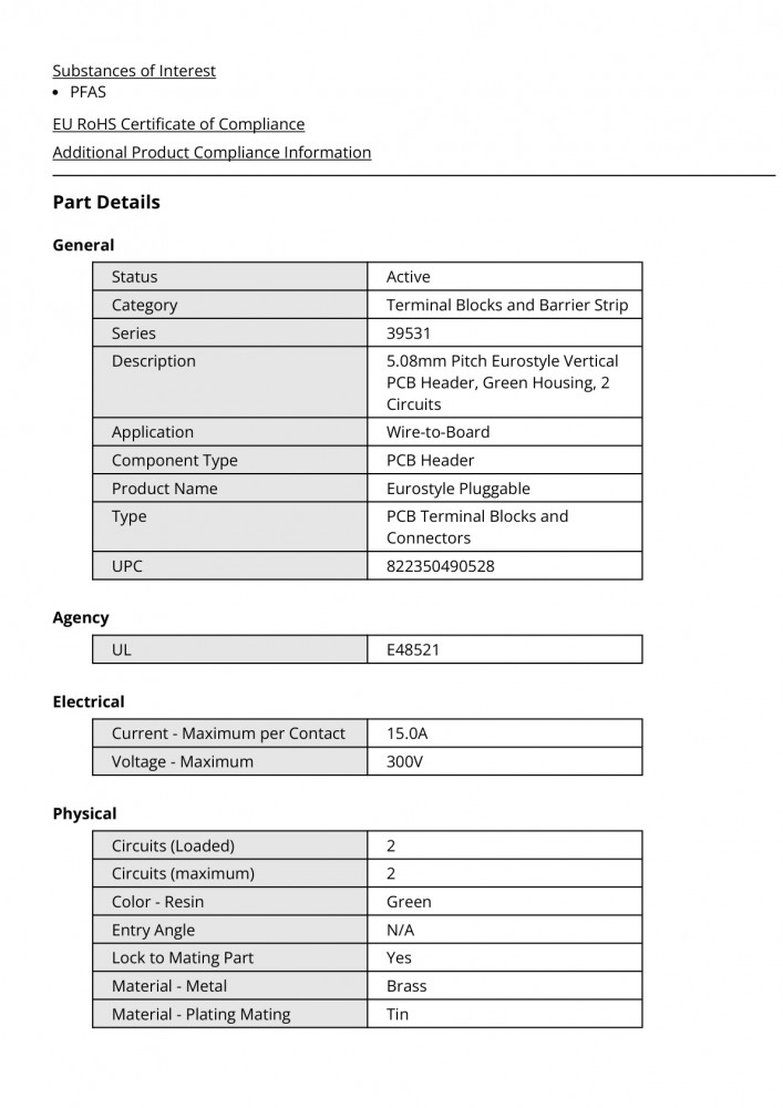 MOLEX 395316002 technical document preview, page 2