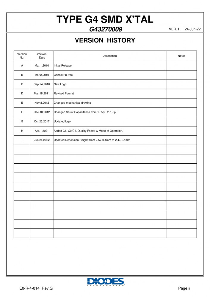 G43270009 specification page 2