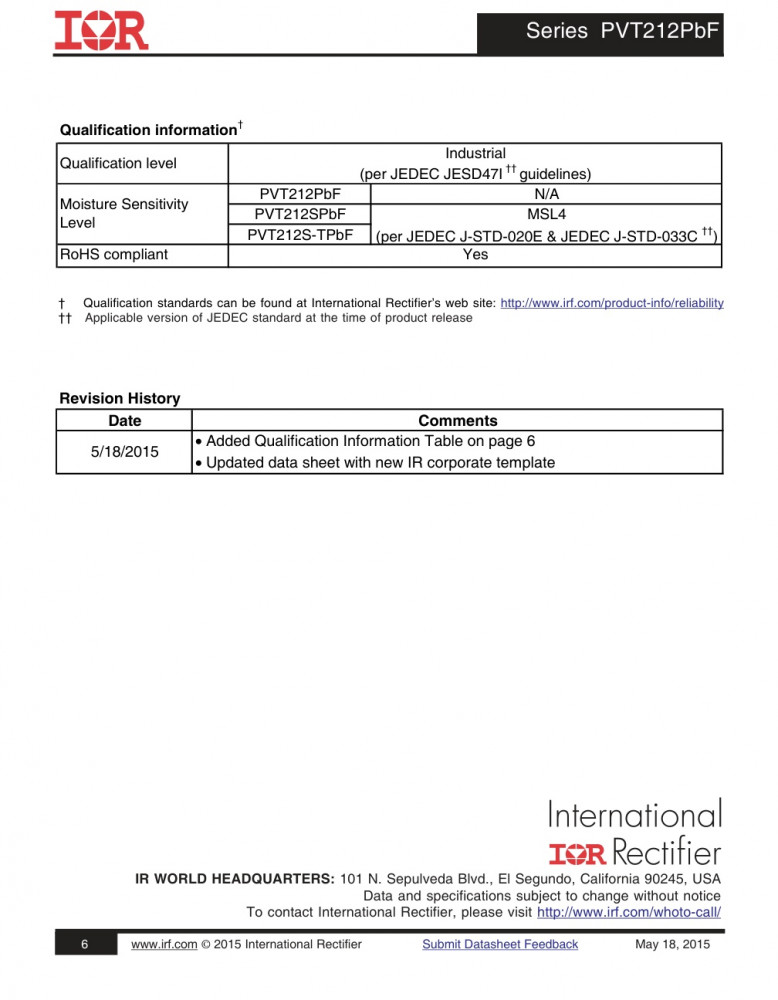PVT212PBF datasheet page 6