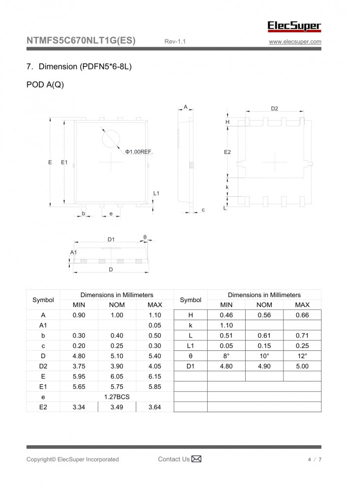 NTMFS5C670NLT1G(ES) datasheet page 4