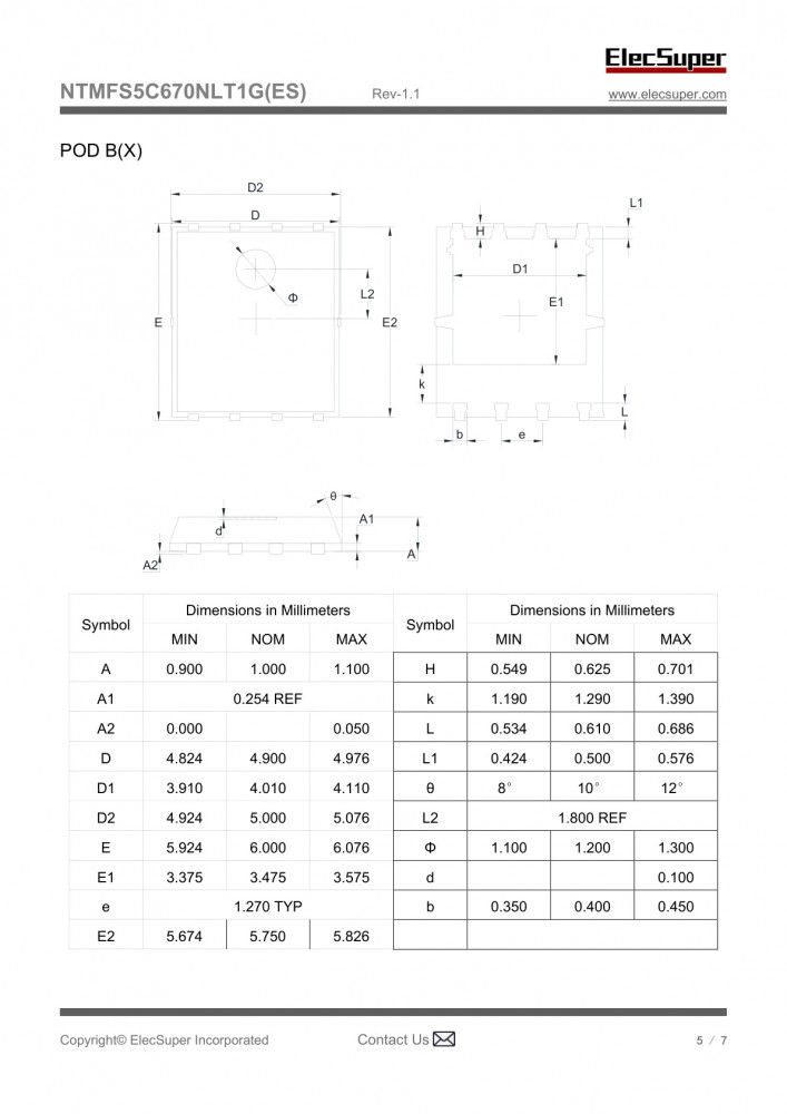 NTMFS5C670NLT1G(ES) datasheet page 5